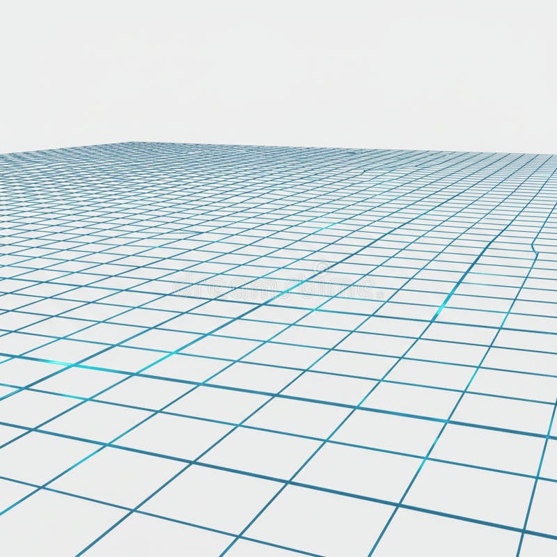 An Abstract Grid of Light Blue Lines Forms a Geometric Pattern on a ...