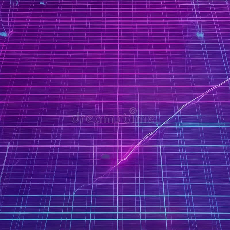 Abstract Grid Line Doodle Pattern Neon Light Stock Illustration ...