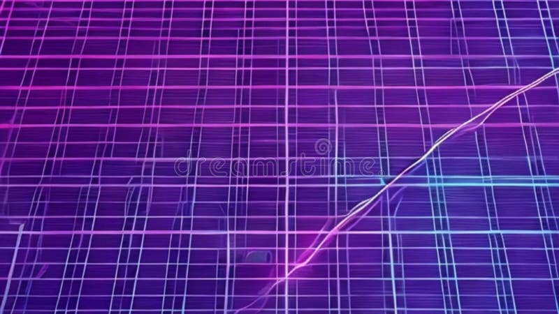 Abstract Grid Line Doodle Pattern Neon Light Background, Motion Stock ...