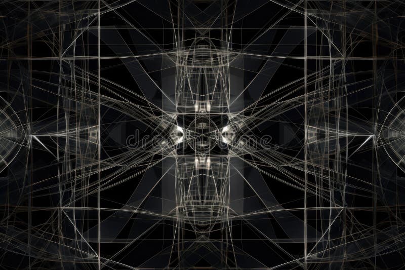 Abstract Grid of Lines and Shapes, Each Component Possessing Its Own ...