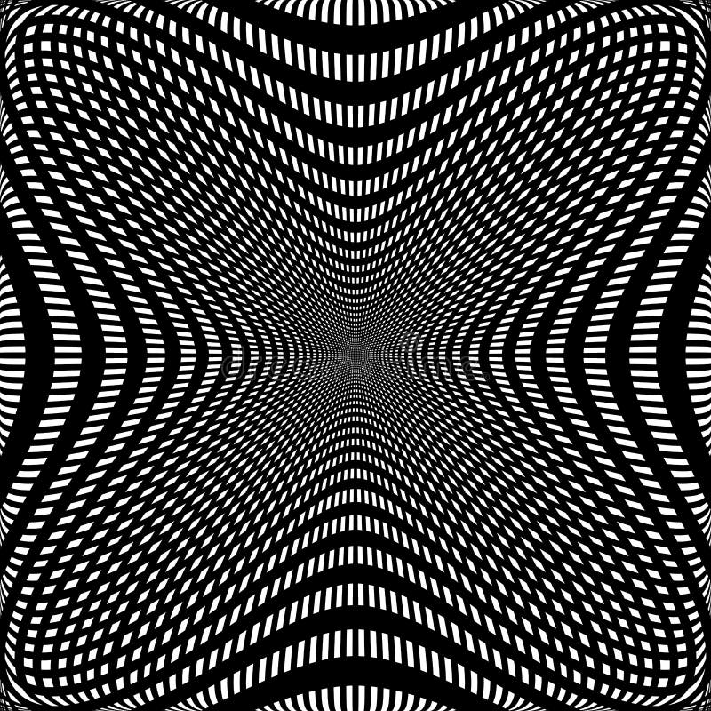 Abstract Grid, Mesh of Lines. Distorted, Deformed Pattern Stock Vector ...