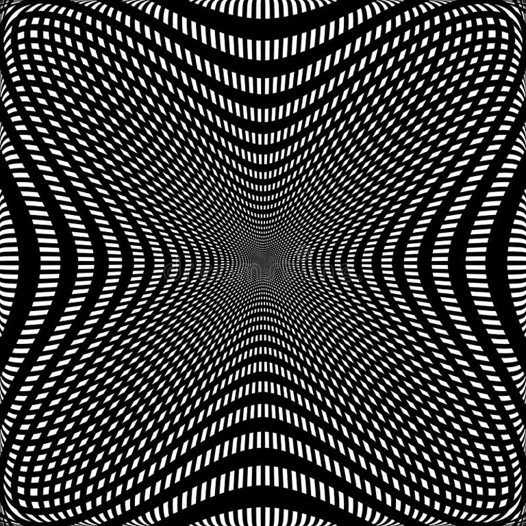 Abstract Grid, Mesh of Lines. Distorted, Deformed Pattern Stock Vector ...
