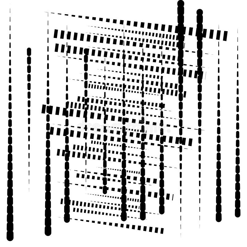 Abstract Grid, Mesh of Random Scatter Chunks, Pieces. Geometric ...