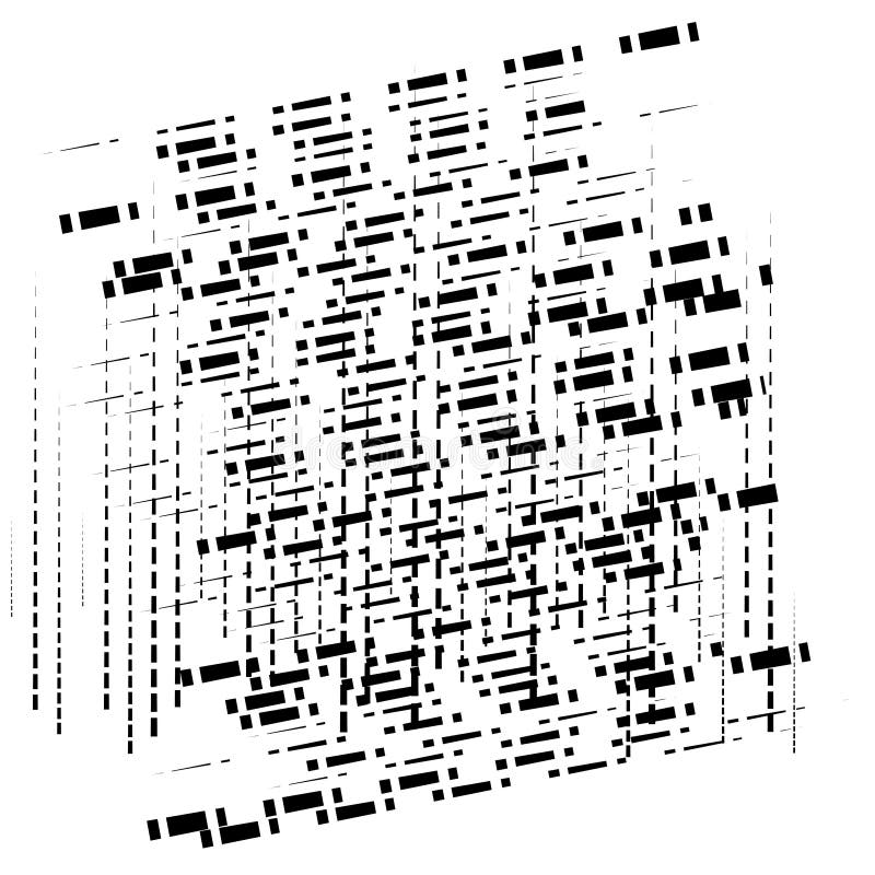 Abstract Grid, Mesh of Random Scatter Chunks, Pieces. Geometric ...