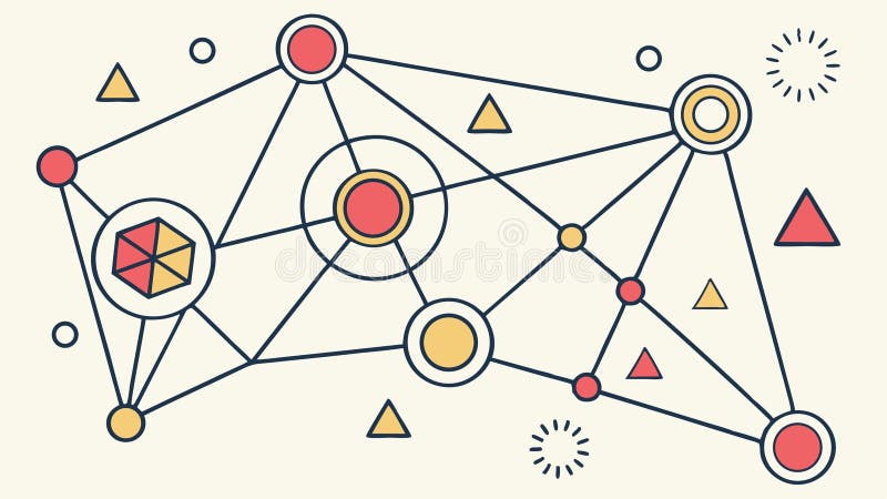 Abstract Grid Network Connections Vector Illustration Tech, Vector Design Generative AI Stock ...