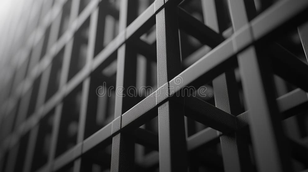 Abstract Grid Pattern Metal Structure Design Stock Illustration ...