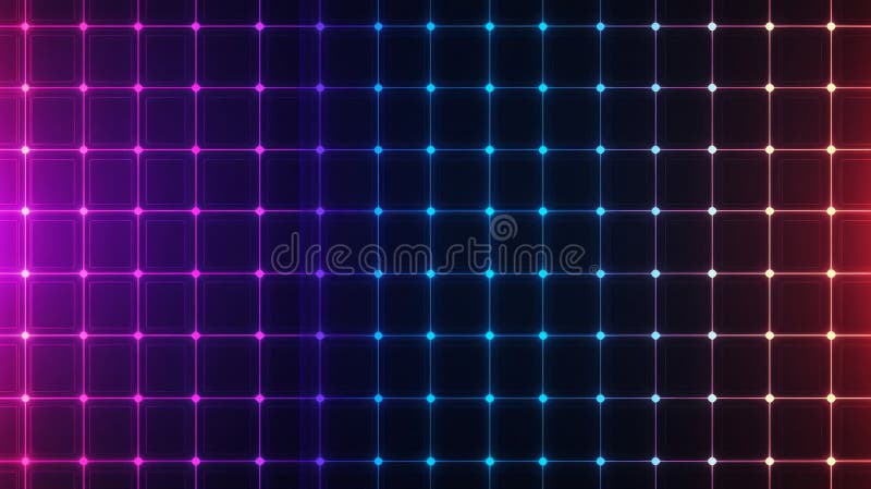 Abstract Grid Pattern with Neon Gradient Colors Stock Illustration ...