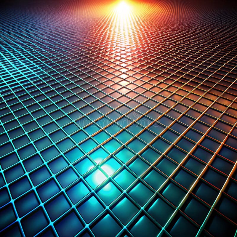 Abstract Grid Pattern, Vibrant Colors, Geometric Design, Digital Art ...