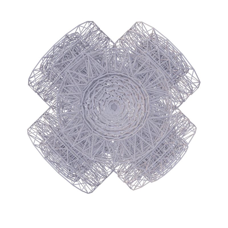 Abstract Grid Shape. Isolated on White Background Stock Illustration ...