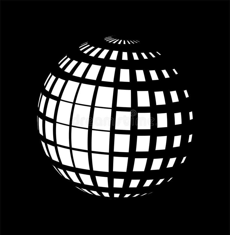 Abstract Grid Sphere Illusion Design. Vector Illustration Stock ...