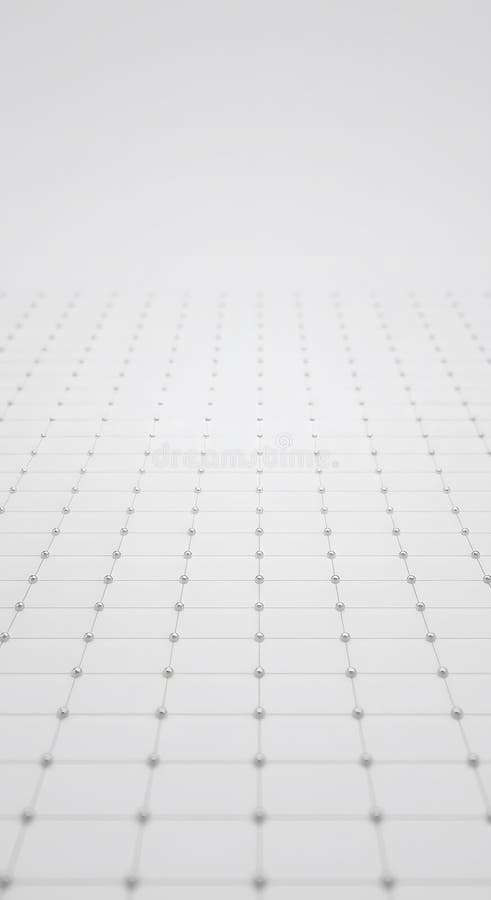 Abstract Grid with Spheres stock illustration. Illustration of ...