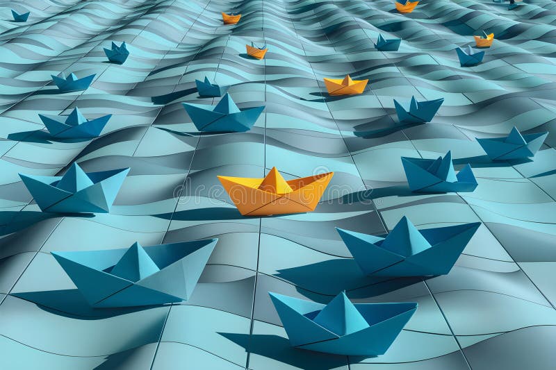 Various Sized Origami Boats Stock Illustrations – 3 Various Sized ...