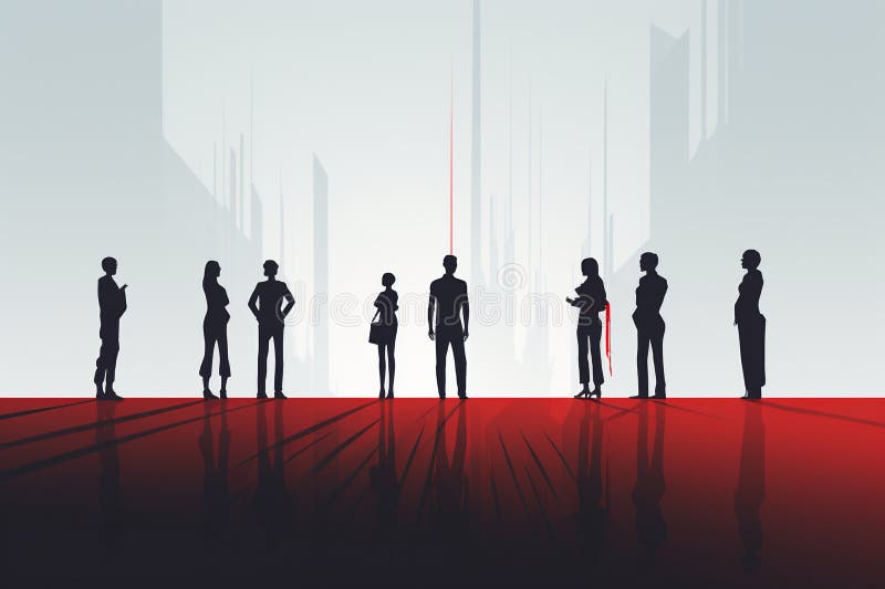 Abstract Group of People Colorful Illustration. Generative AI Stock ...