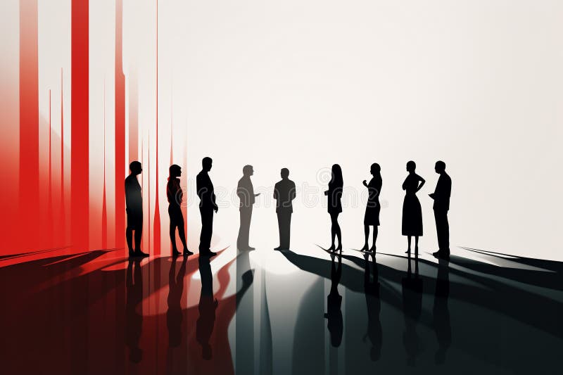 Abstract Group of People Colorful Illustration. Generative AI Stock ...
