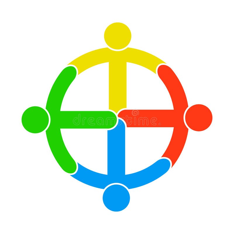 Abstract group symbol stock vector. Illustration of cooperation - 105505575