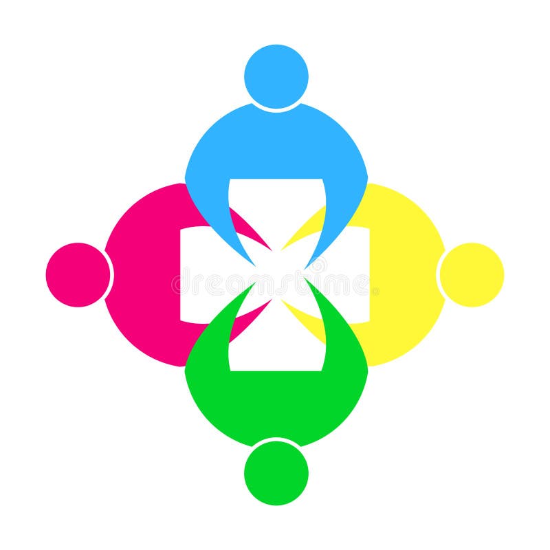 Abstract group symbol stock vector. Illustration of happiness - 105505508