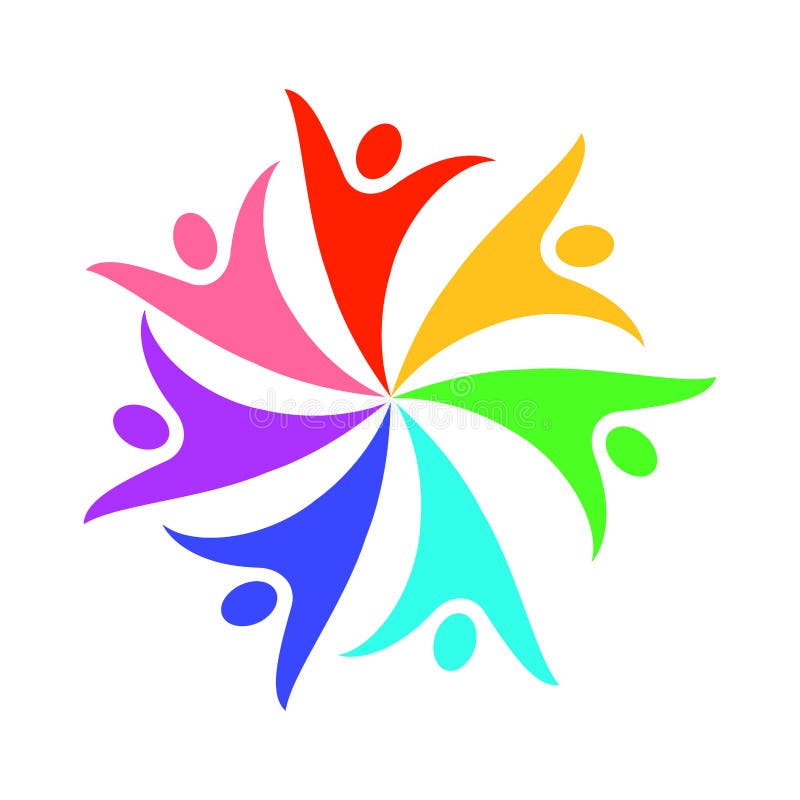 Abstract group symbol stock vector. Illustration of crowd - 105505528