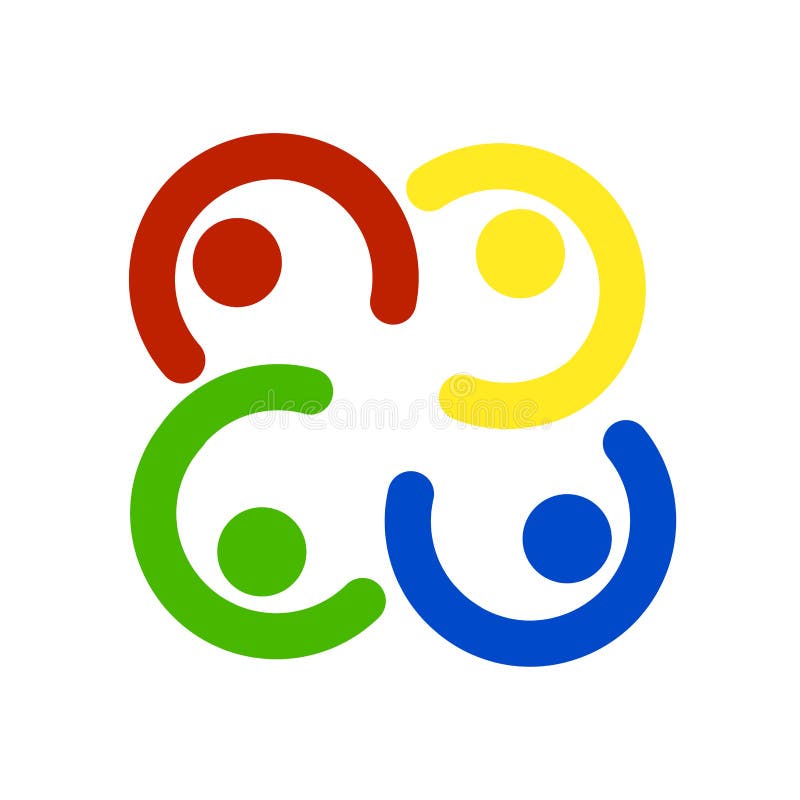 Abstract group symbol stock vector. Illustration of icon - 105505705