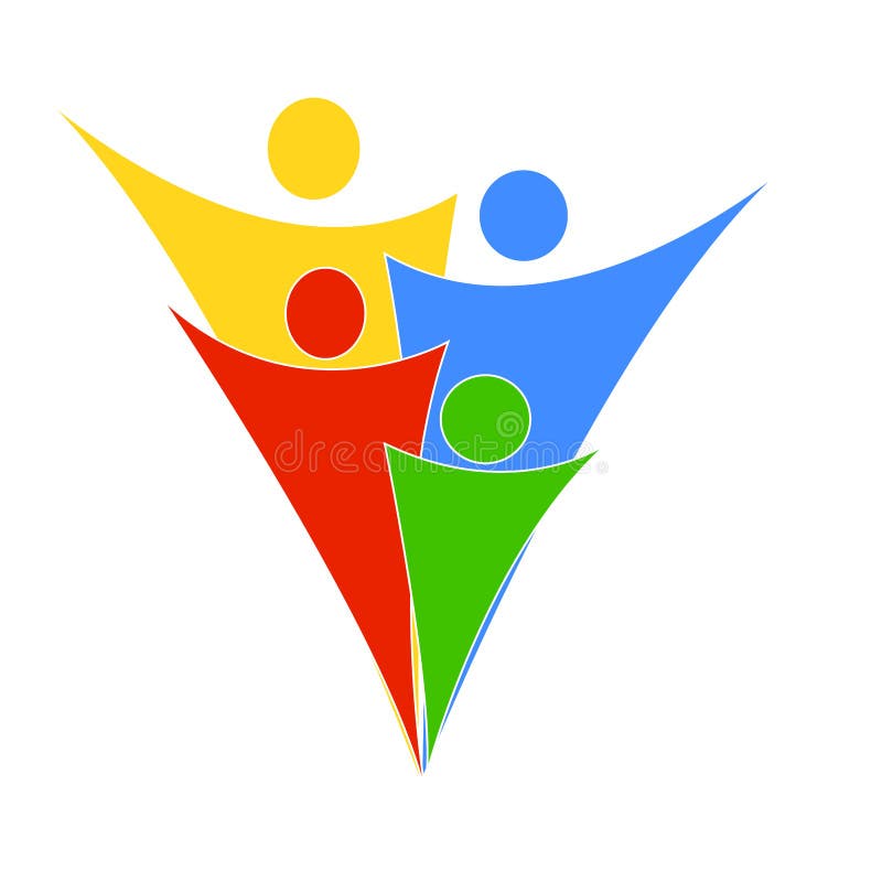 Abstract group symbol stock vector. Illustration of cooperation - 105505575