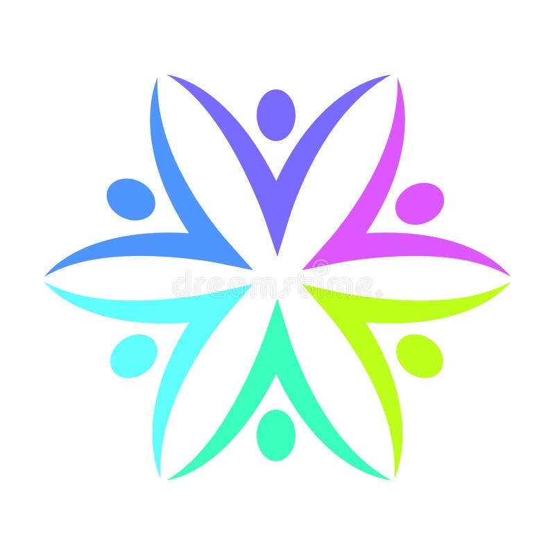 Abstract group symbol stock vector. Illustration of people - 105505468