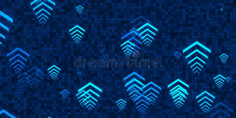 Abstract Growing Arrows on Background. Success, Progress and Result ...