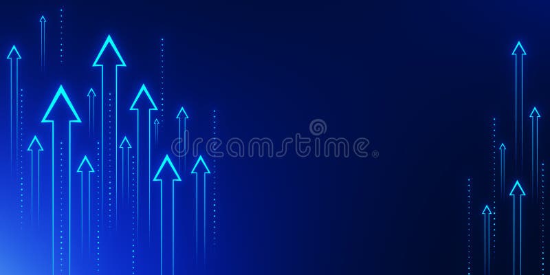 Abstract Growing Arrows on Texture with Mock Up Place. Success ...