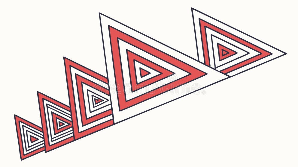Abstract Growing Triangles, Progressive Geometric Design, Vector Design ...