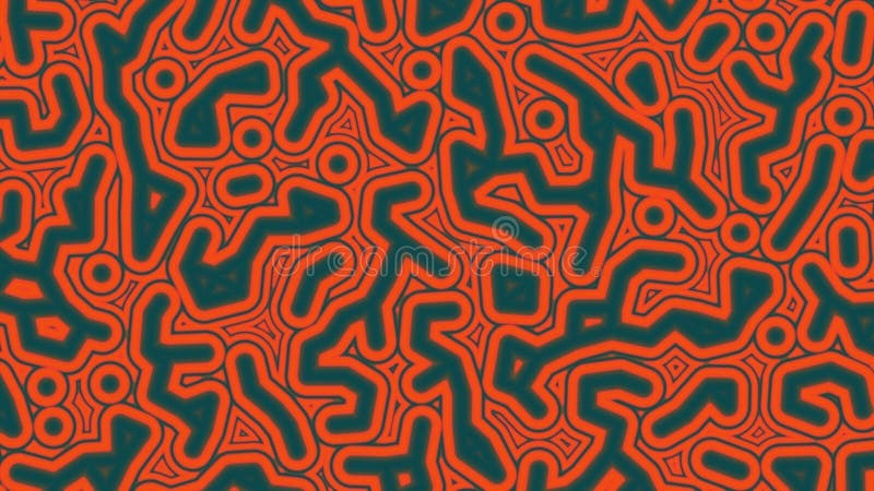 Abstract Growing Tubular Pattern in Teal and Orange Stock Video - Video ...