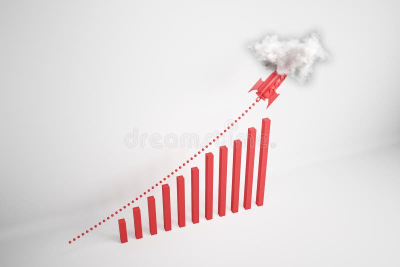 Growing Rocket and Bar Chart. Business Growth. Finance and Investment ...