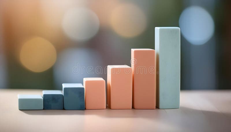 Abstract Growth Chart Displayed on a Table Stock Illustration ...