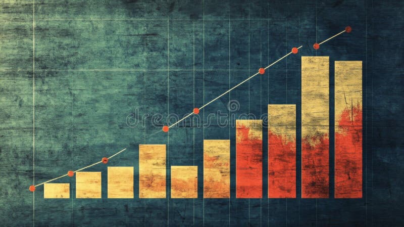 Abstract Growth Chart Showing Upward Trend Stock Illustration ...