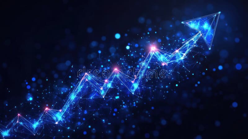Abstract Growth Chart, Upward Trend, Digital Data Visualization ...