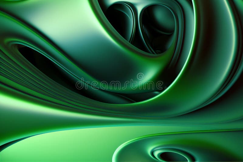 Abstract Grren and Blue 3d Background with Smooth Line Stock ...