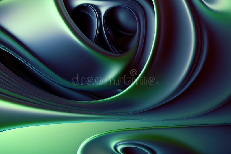 Abstract Grren and Blue 3d Background with Smooth Line Stock ...