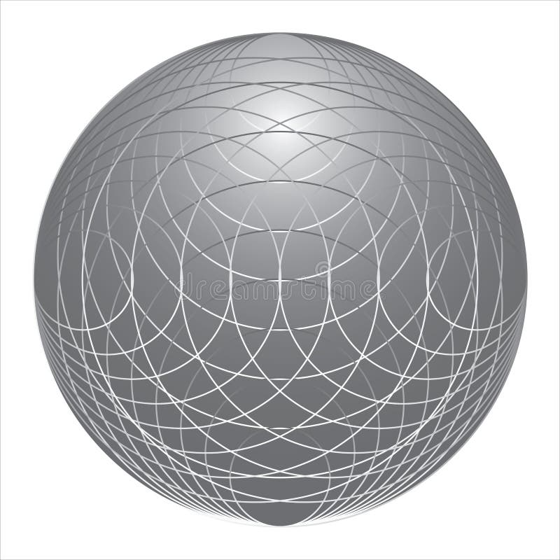 Abstract Grunge Background. Silver Spheres with Strips Stock Vector ...