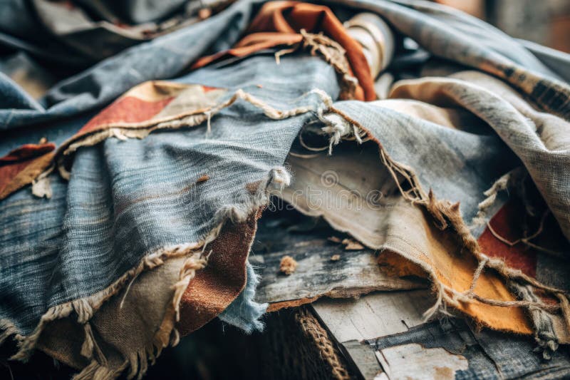 Abstract Grunge Background with a Torn Fabric Overlay, Creating a ...