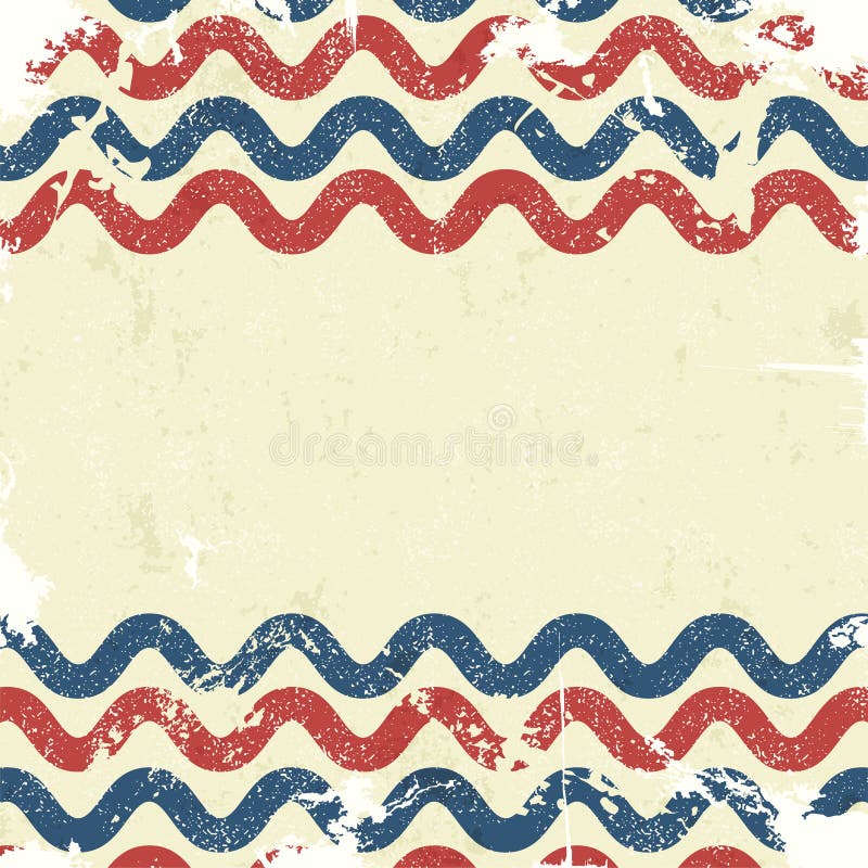 Abstract Grunge Background With Wave Lines. Vector Stock Vector ...