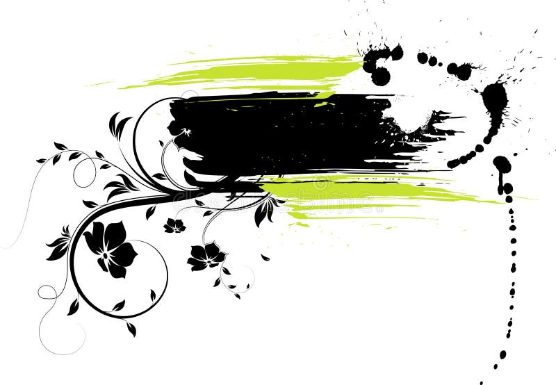 Grunge Root Banner stock vector. Illustration of floral - 6255162