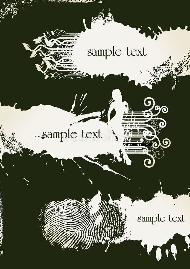 Abstract grunge banners stock vector. Illustration of black - 11210932