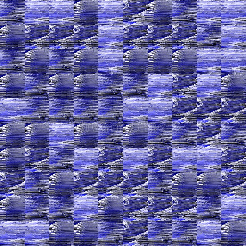 Abstract Grunge Blue Texture Fractal Patterns Stock Illustration ...