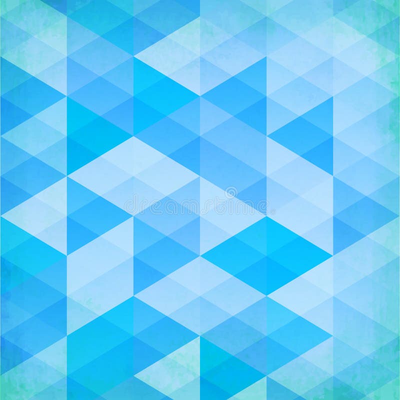 Abstract Grunge Blue Triangles Background Stock Illustration ...