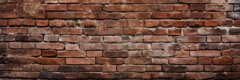 Abstract Grunge Brick Wall Texture Background. Long Banner Format Stock ...