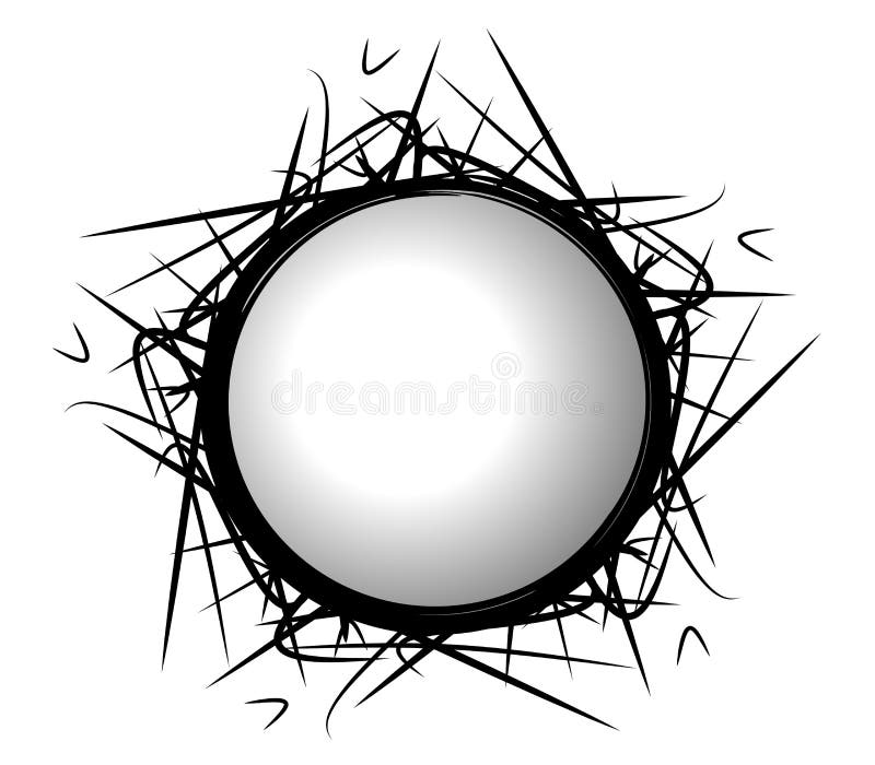 Abstract Grunge Circle Logo Stock Illustration - Illustration of shape ...