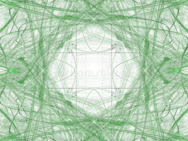 Abstract Grunge Dirty Green Symmetrical Pattern Stock Illustration ...