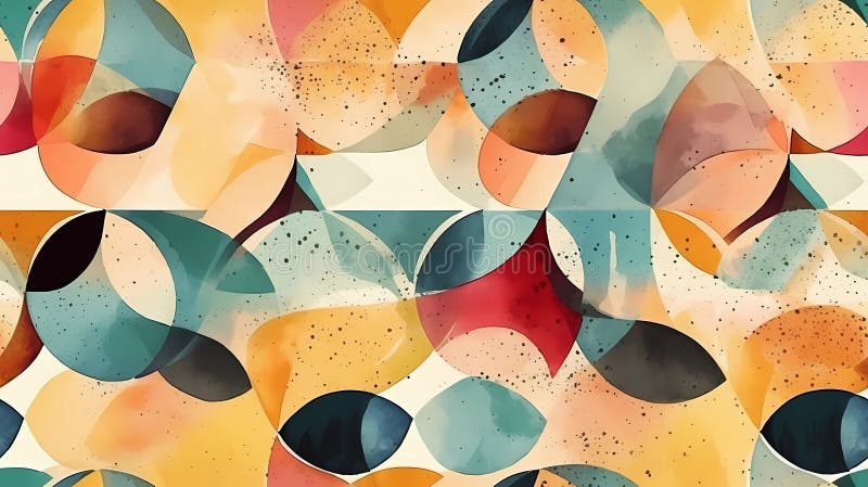 Abstract Grunge Geometric Multicolor Pattern, Seamless Background Stock ...