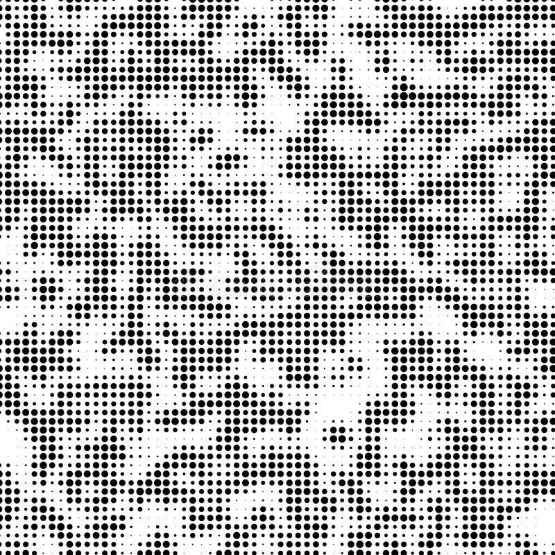 Abstract Grunge Grid Polka Dot Halftone Background. Spotted Black and ...