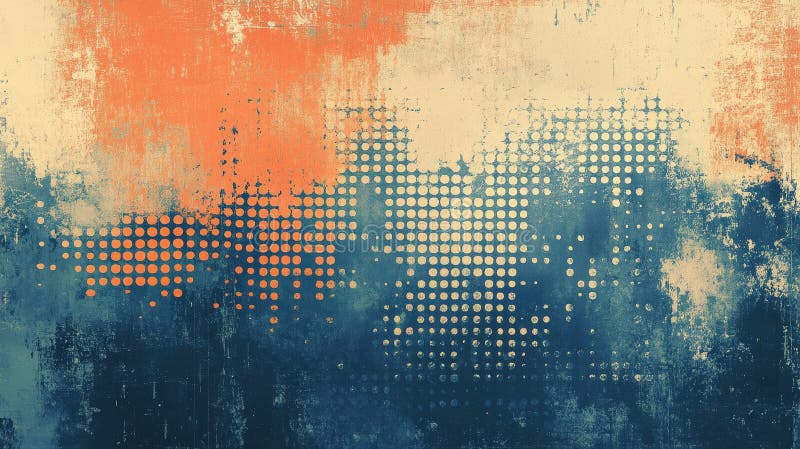 Abstract Grunge Halftone Dot Paint Background Stock Illustration ...