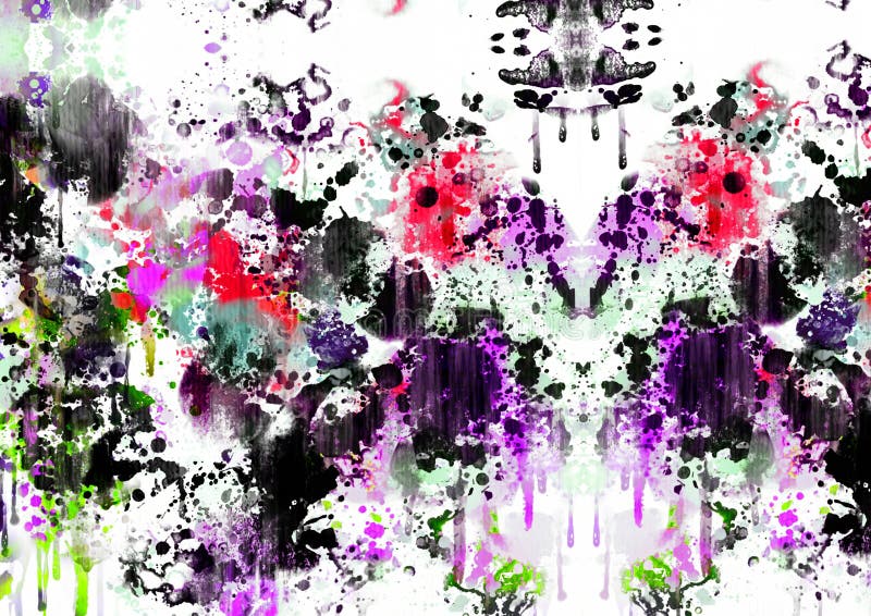 Abstract Grunge Ink Splatter Texture Stock Illustration - Illustration ...