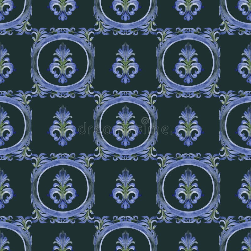 Abstract Grunge Retro Antique Frame Fabric Seamless Pattern Vintage ...
