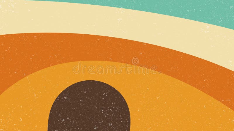 Abstract Grunge Retro 70s Background Vector. Waves, Swirl, Vector ...